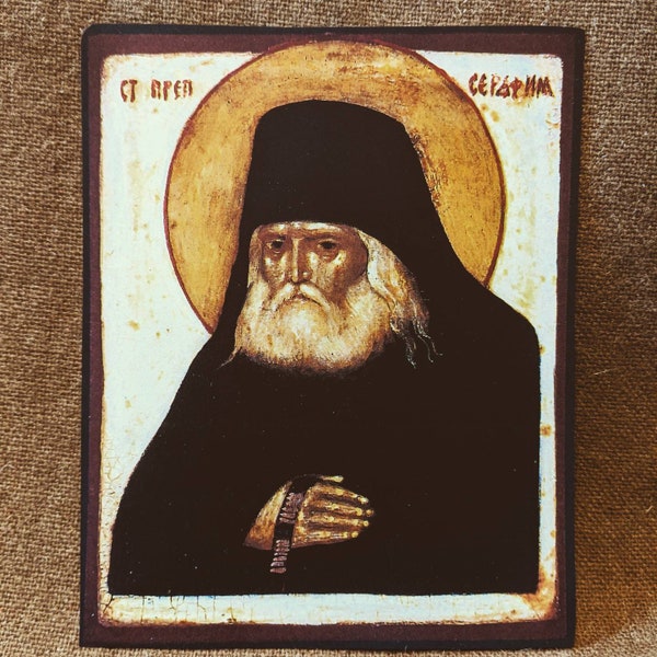St Seraphim Icon - Etsy