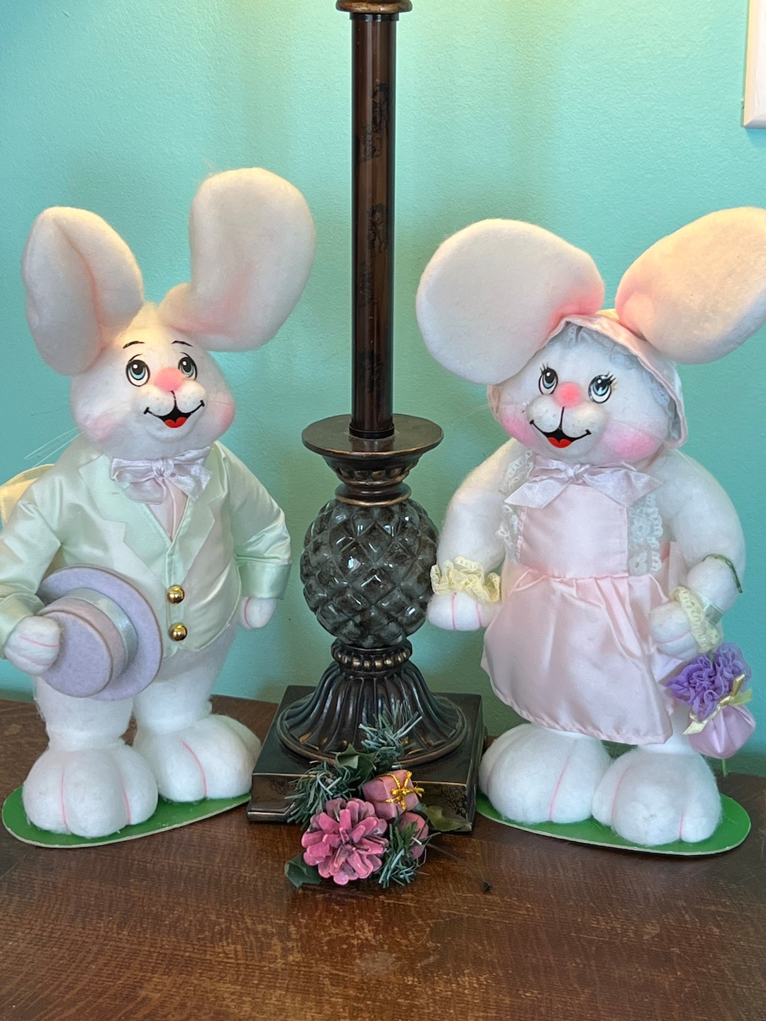 Vintage Plush Easter Bunnyland Bunny Couple Trendmaster INC. - Etsy
