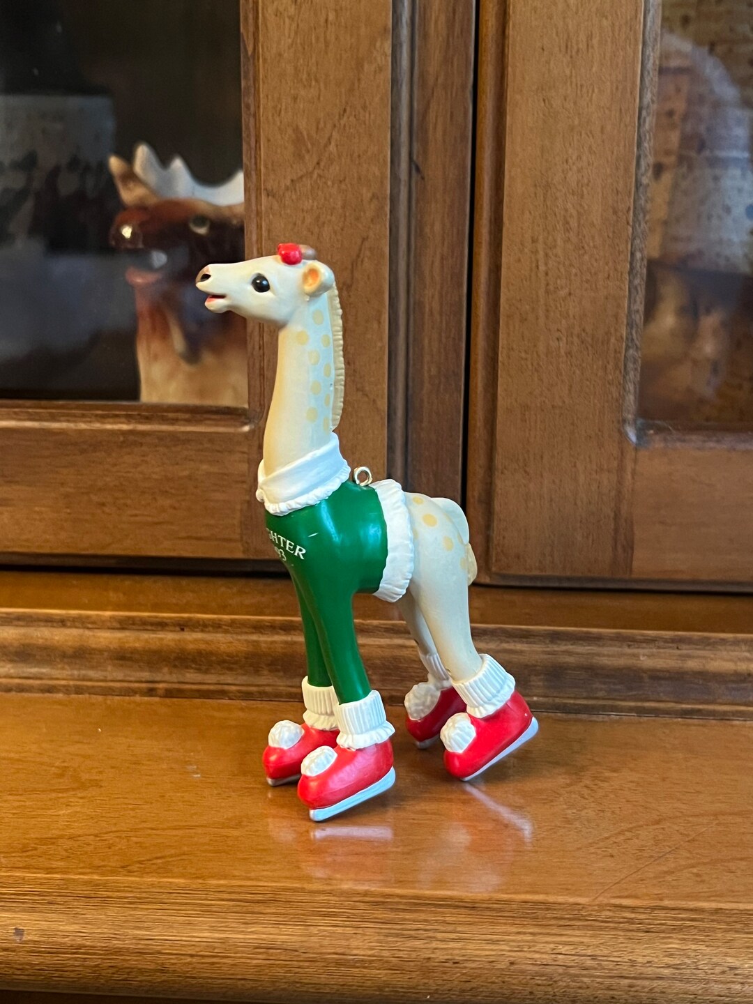 Vintage Hallmark Ice Skating Giraffe Ornament, Bendable Neck, 1993 - Etsy