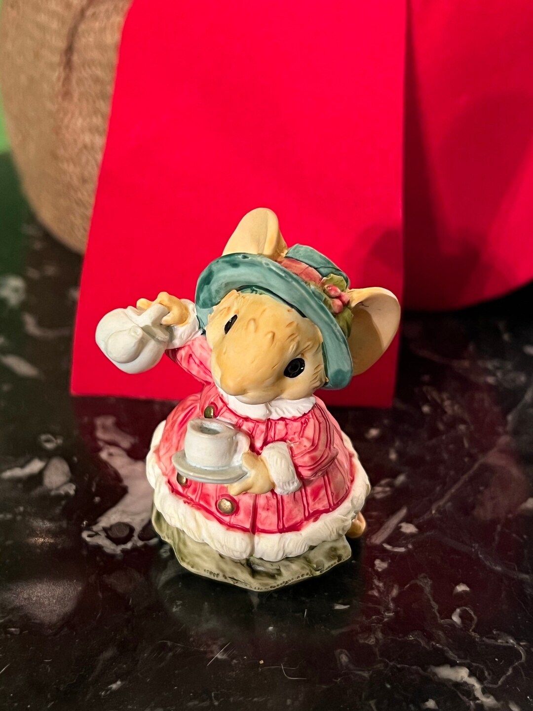Little Cheesers' Christmas Mouse Mama Pouring Tea by Ganz - Etsy