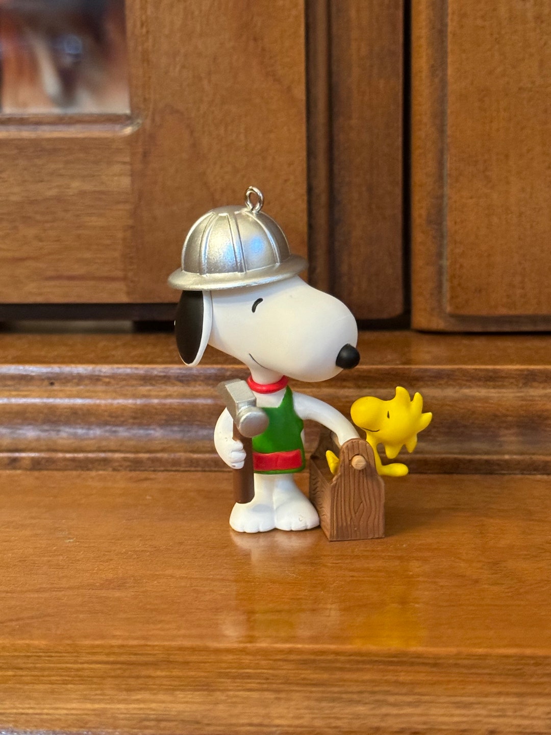 Vintage Hallmark Peanuts Snoopy Building Buddies Ornament Construction Worker Snoopy and ...