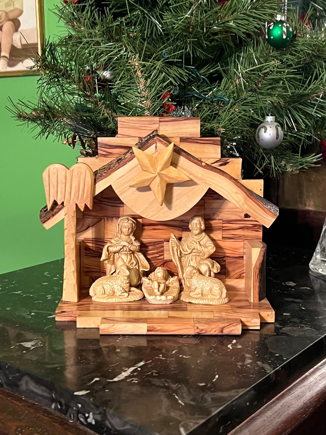 Olive Wood Musical Nativity Scene Wooden Music Box Creche - Etsy