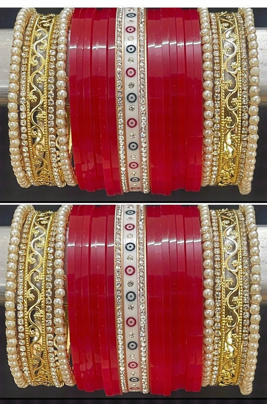 Traditional Wedding Choora Red Bridal Chura Indian Bangles - Etsy