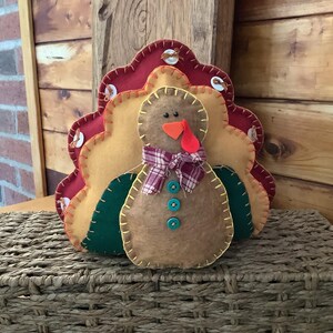 Felt Turkey Decor, Thanksgiving Turkey - Etsy