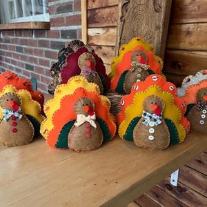 Felt Turkey Decor, Thanksgiving Turkey - Etsy