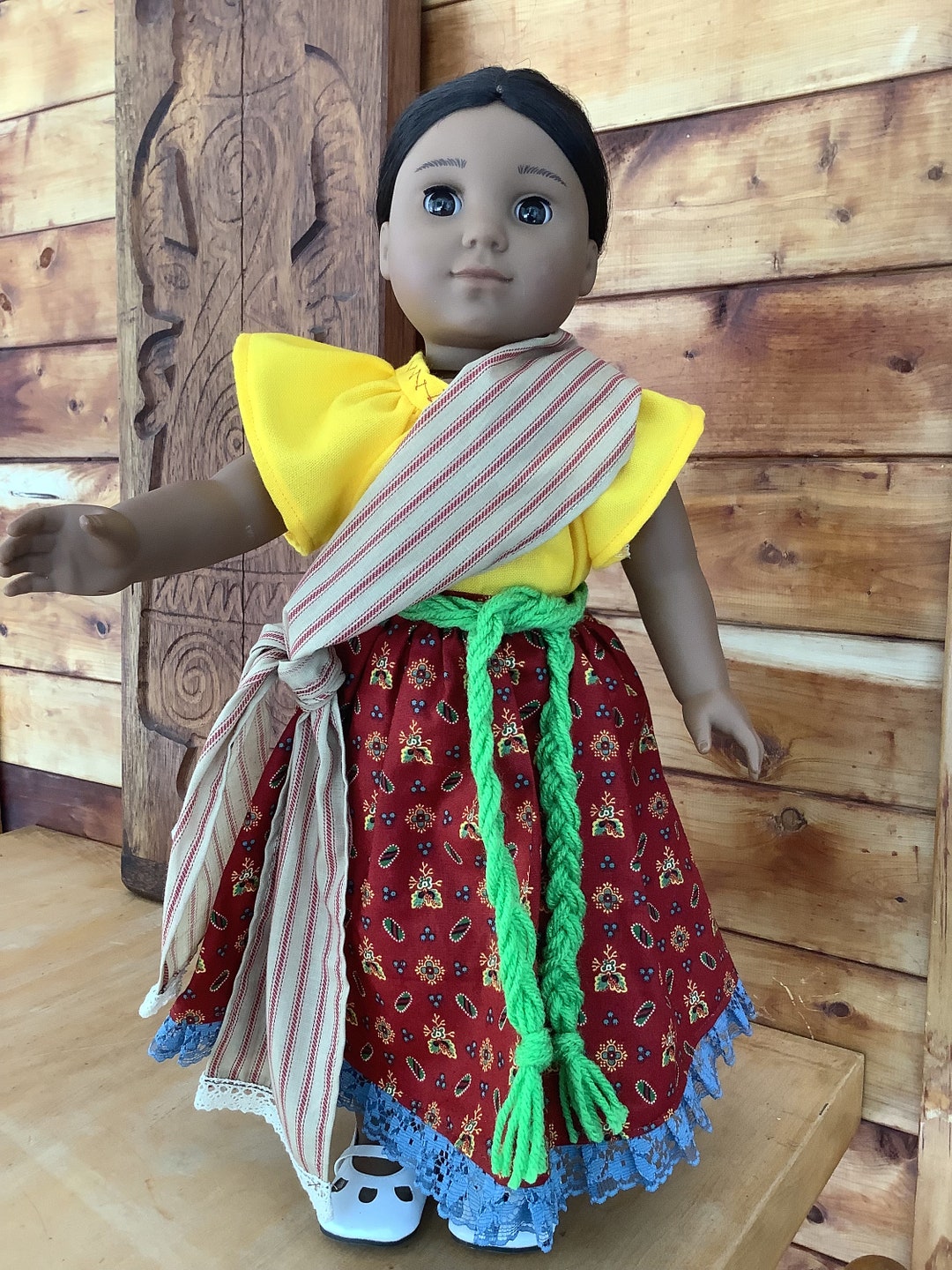 Colorful Mexican Outfit Created for an 18 Inch Doll Like American Girl ...