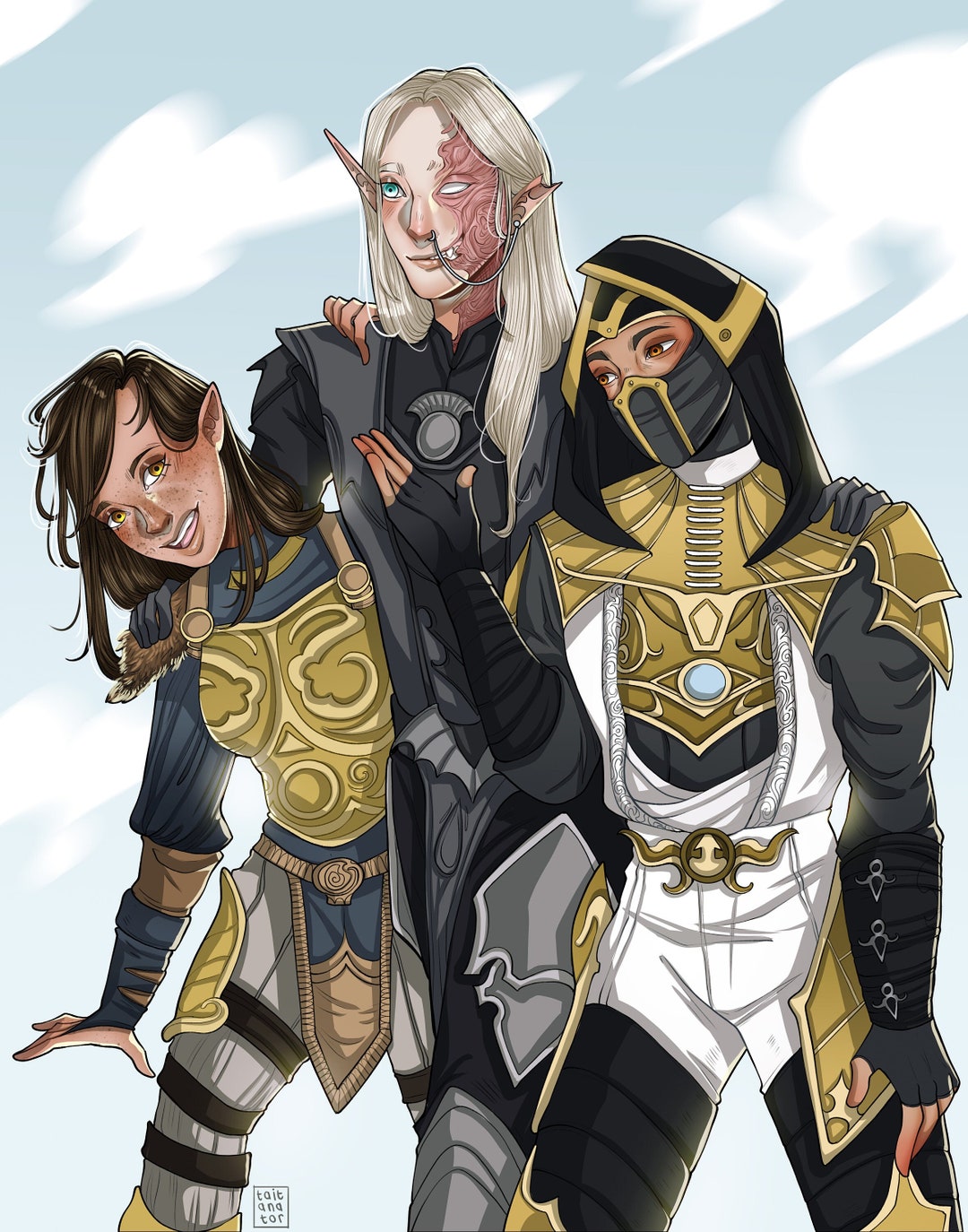 Half Body Character Commission, Custom Gift, Custom Art, Dnd Commission ...