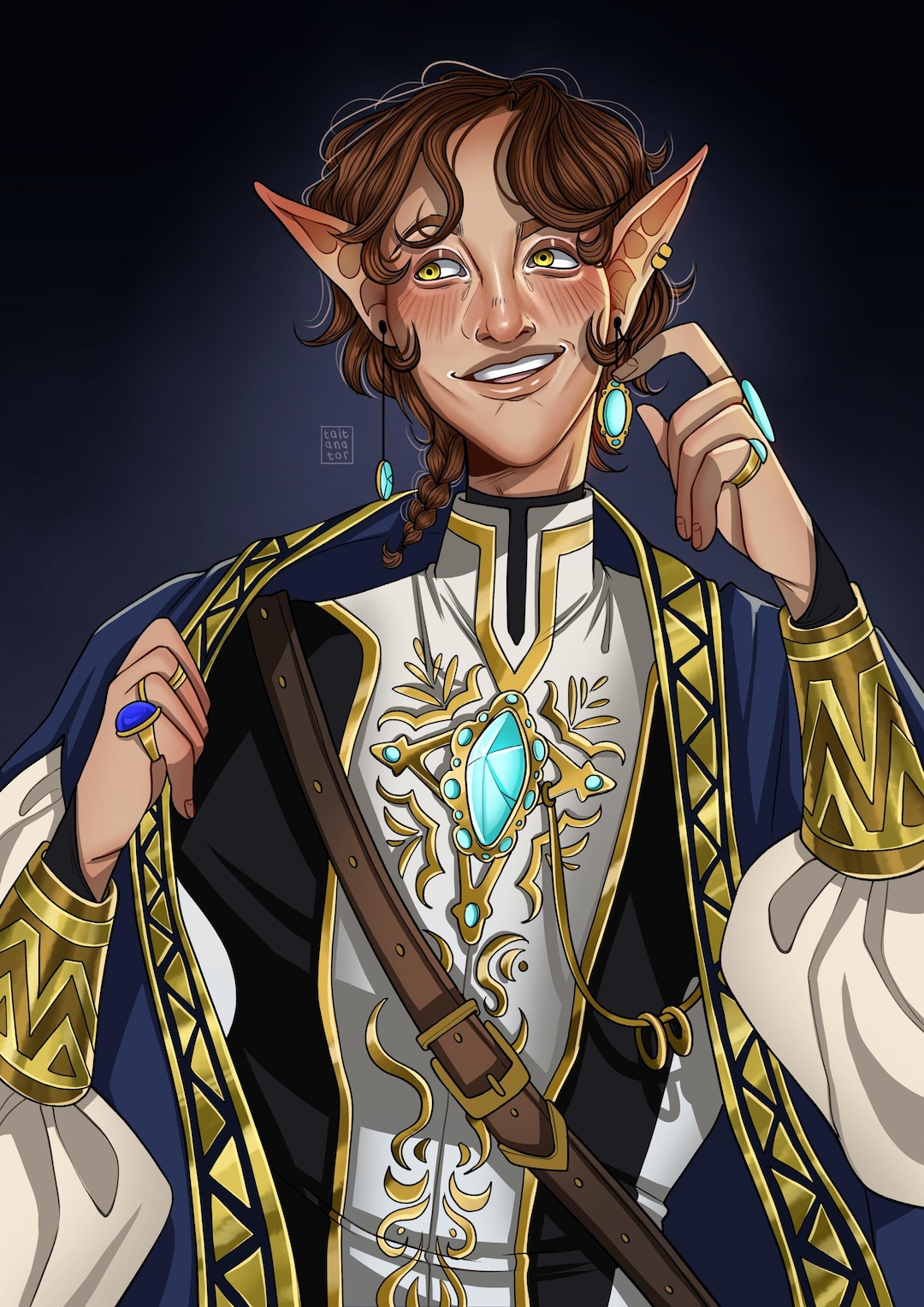 Half Body Character Commission, Custom Gift, Custom Art, Dnd Commission ...