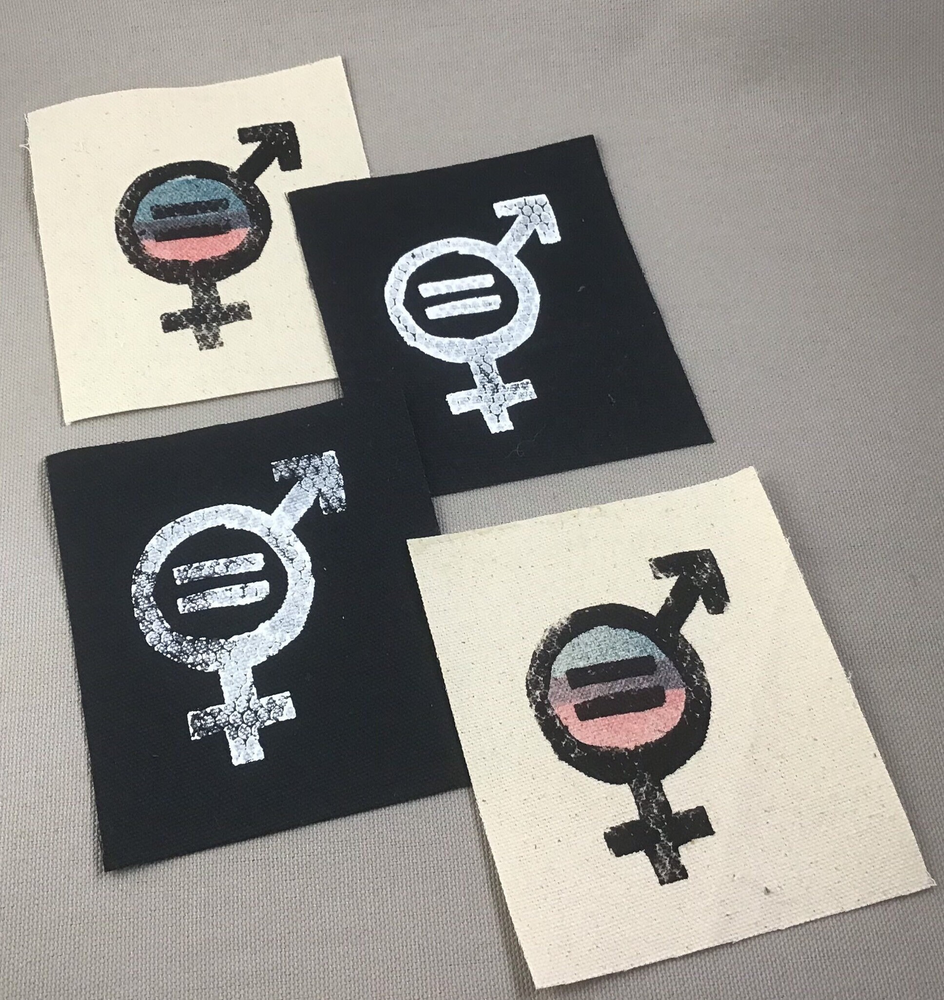 GENDER EQUALITY PATCHES Handmade Canvas Sew On M | Etsy UK