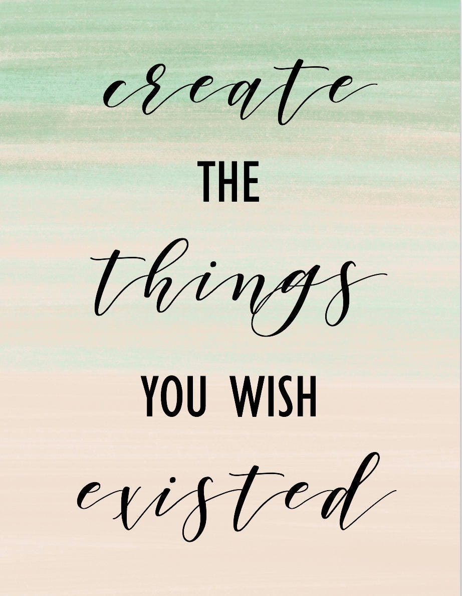 Inspirational Quote Poster Instant PDF Download Watercolor Ombre ...