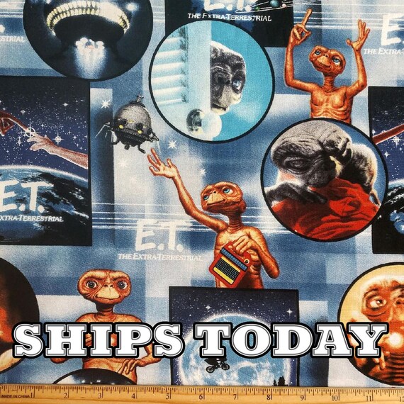 ET Extra Terrestrial Movie 100% Cotton Fabric Fat Quarter by | Etsy