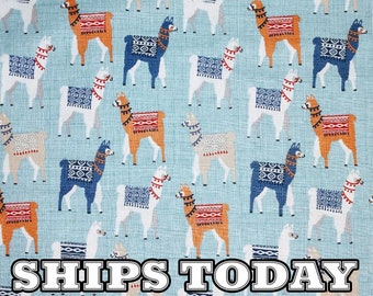Llamas Flowers Fabric Floral Llamas by Ivieclothco Floral Flowers Llama ...