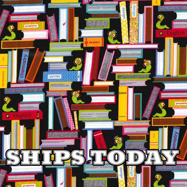 Library Book Fabric - Etsy