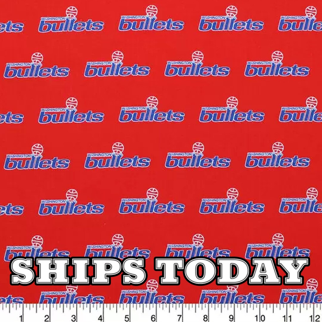 Washington Bullets Retro Logo 100% Cotton Fabric, Fat Quarter, by the ...