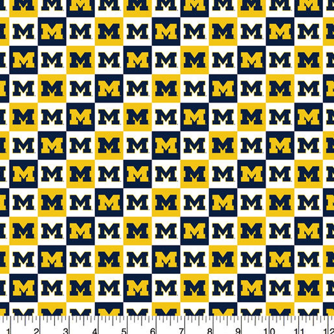 Michigan Wolverines 100% Cotton Fabric Fat Quarter, FQ, by the Yard ...