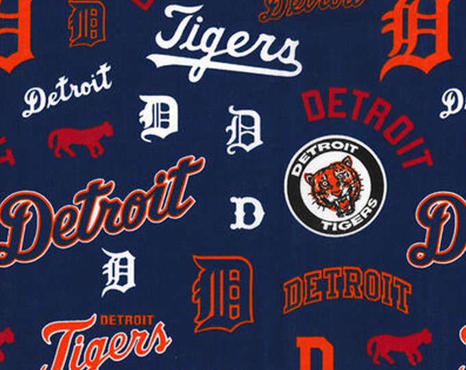 Detroit Tigers Cooperstown 100% Cotton Fabric Fat Quarter, FQ, by the ...