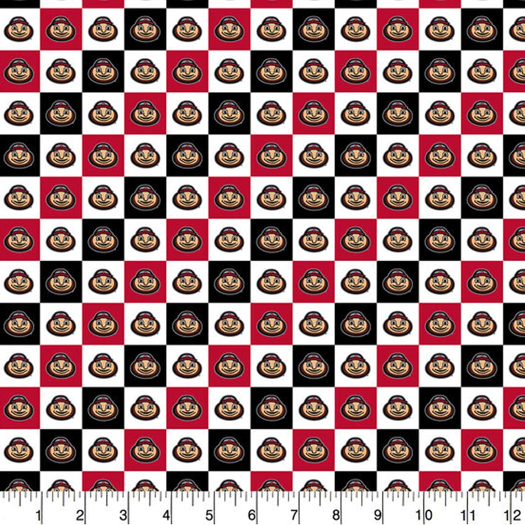 Ohio State University Buckeyes Collegiate Checks 100% Cotton Fat ...
