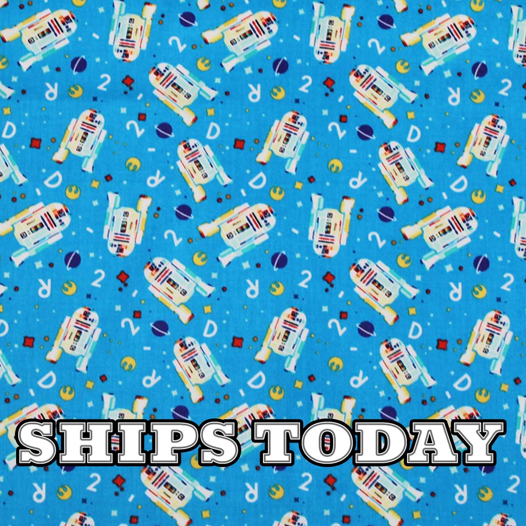 Star Wars R2-D2 & Space 100% Cotton Fabric, Fat Quarter, FQ, by the ...