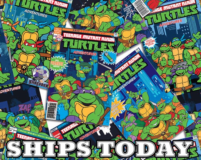 Teenage Mutant Ninja Turtles Comic Books TMNT 100% Cotton Fabric, Fat ...