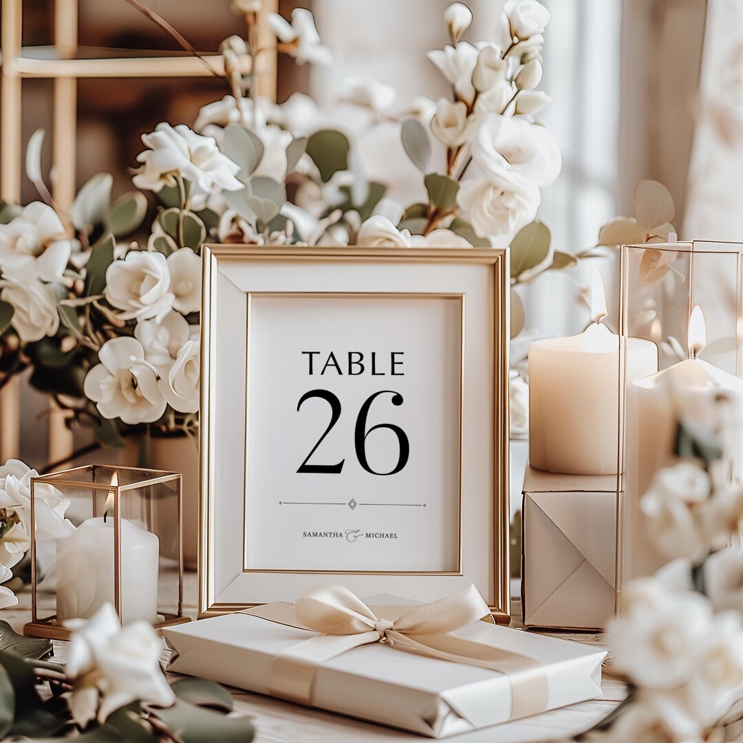 Table Numbers 1 to 20, Personalized Table Numbers, Wedding Table ...