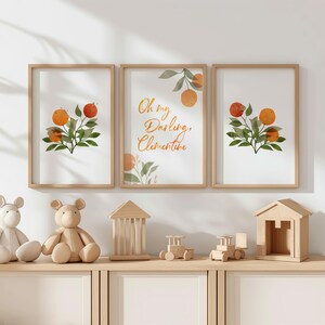 3-piece Oh My Darling Clementine Wall Art, Personalized Name Print ...