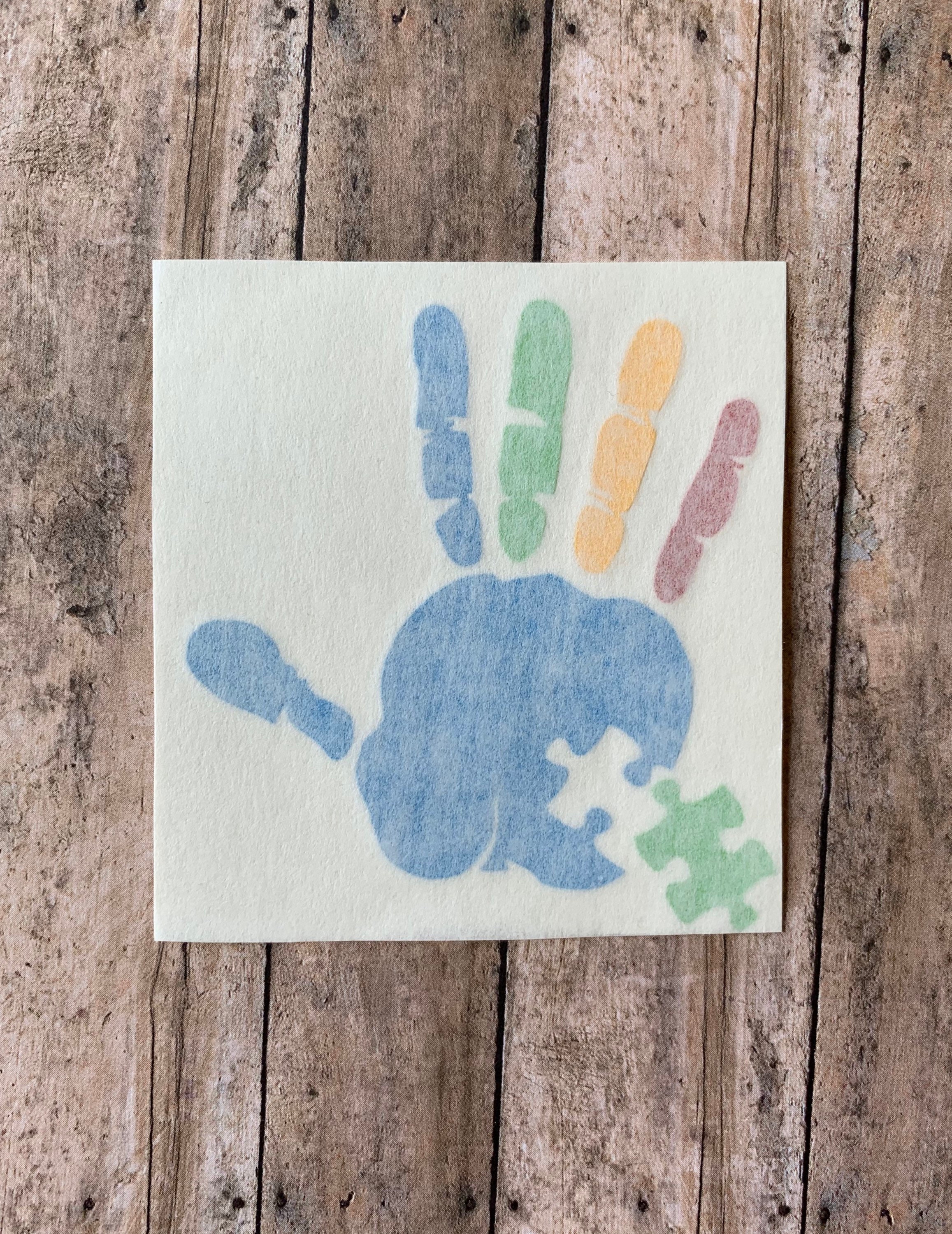 Autism Handprint Decal | Etsy