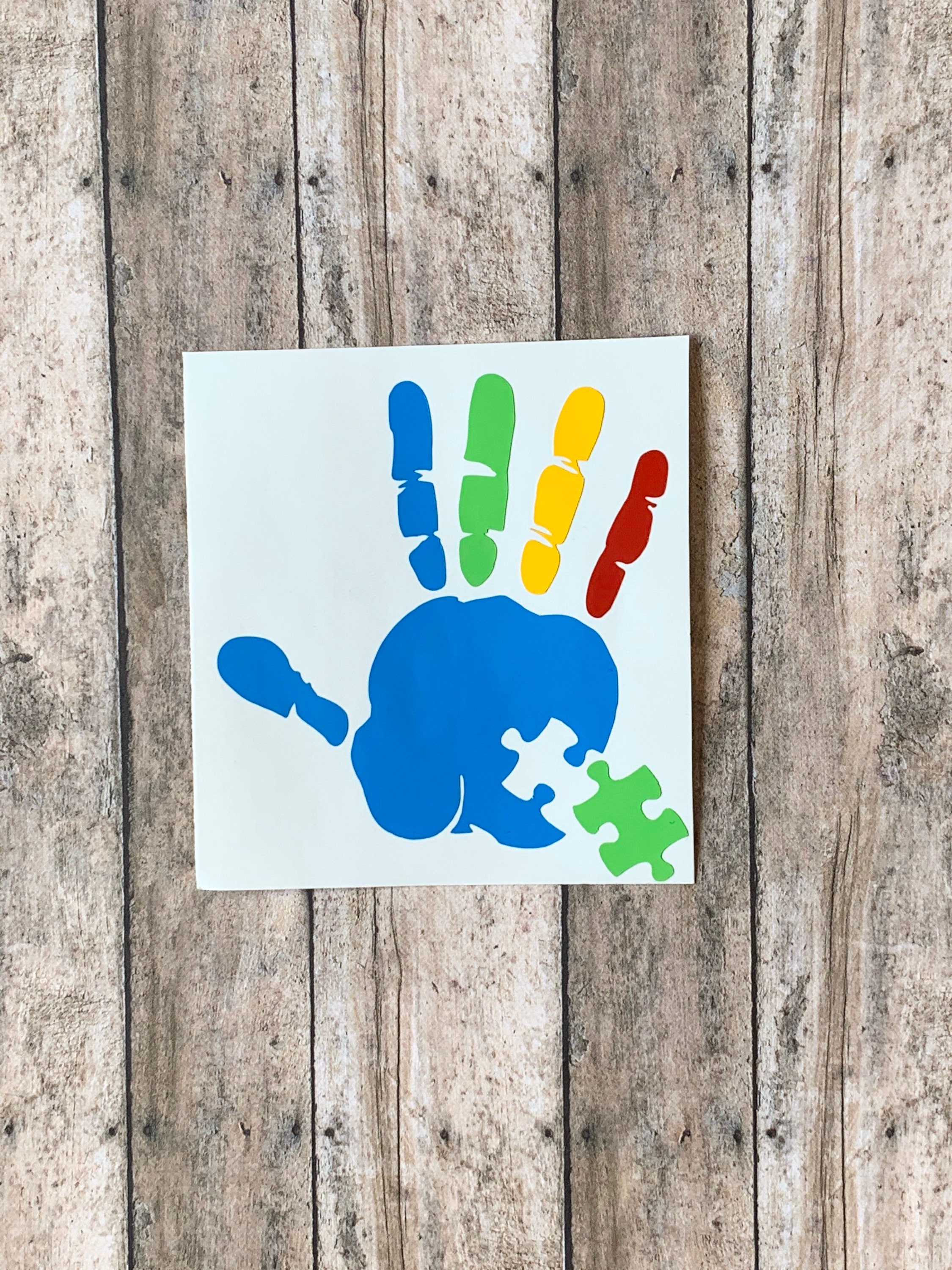Autism Handprint Decal | Etsy