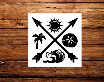 Beach Car Decal | Etsy