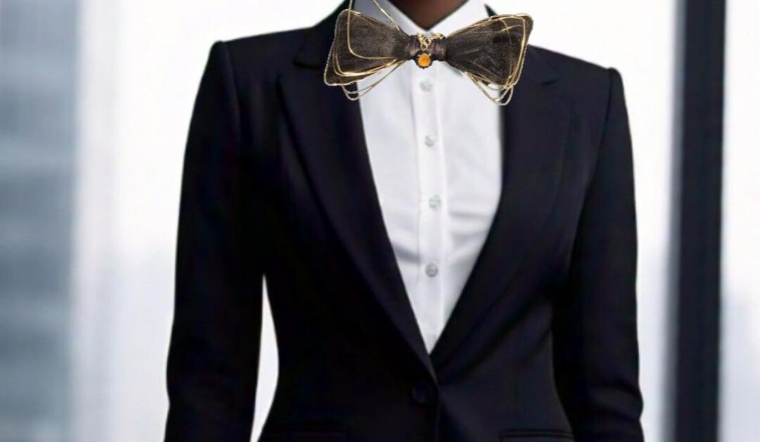 Wire Booji Bowtie Gold/black /silver Neck Accessory - Etsy