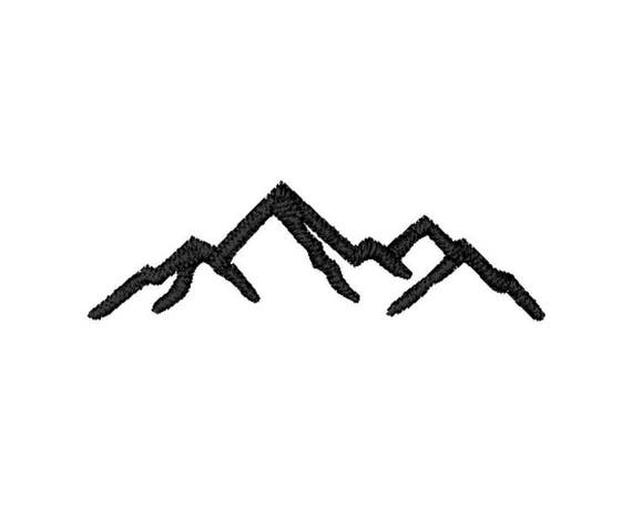 Mountains Machine Embroidery Design Rocky Nature Hiking - Etsy