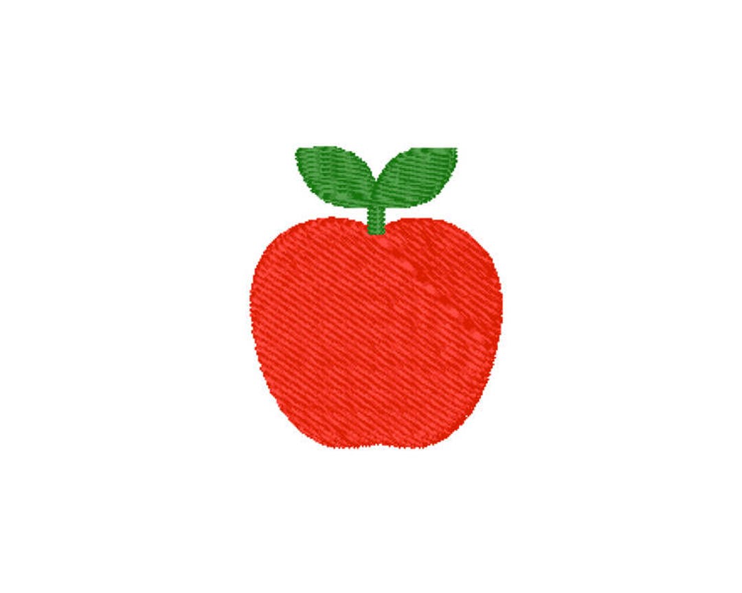 Apple Machine Embroidery Design – Instant Download (PES, DST, and MORE ...