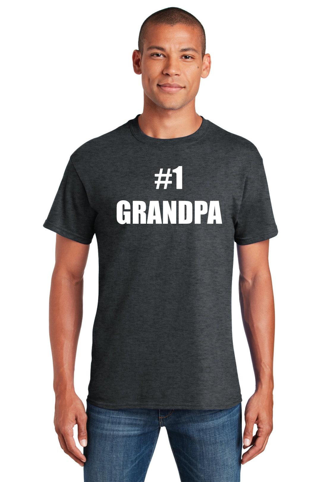 Number 1 Grandpa T-shirt-grandfather T-shirt-cotton T-shirt-gift T ...