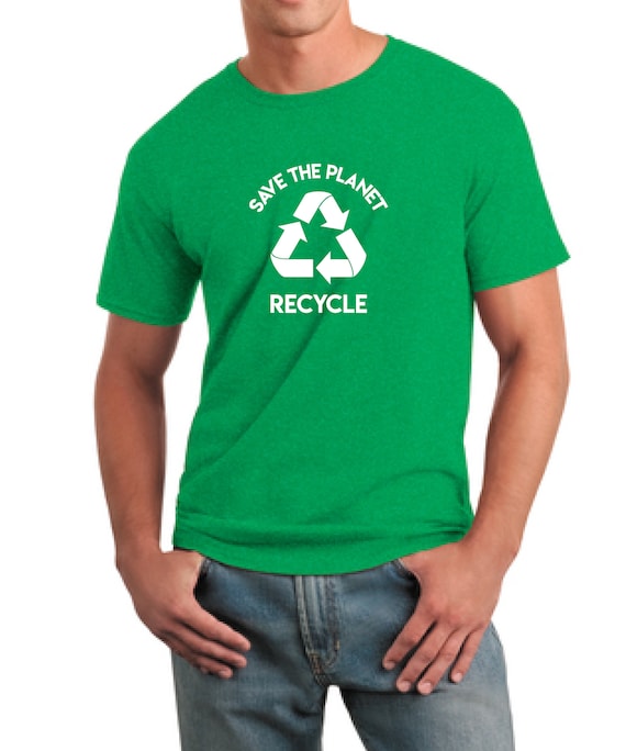 Recycle T-shirt Enviromental T-shirt-green Earth Shirt-save - Etsy