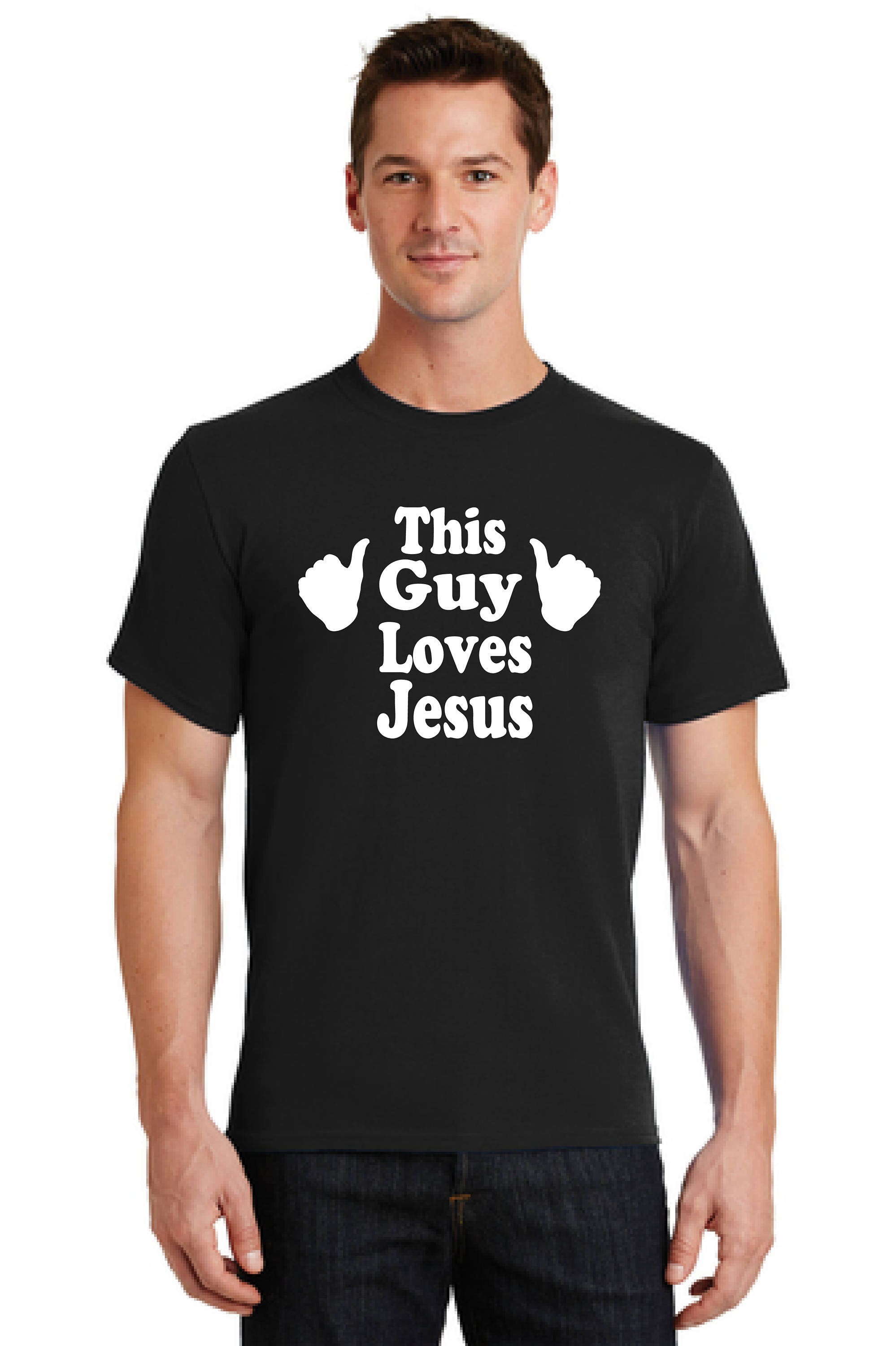 Jesus T-shirt-christian T-shirt-god T-shirt-this Guy Loves Jesus T ...