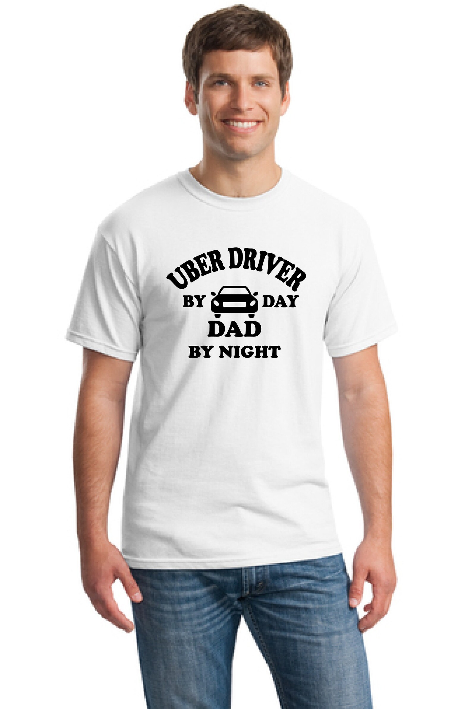 Gift for Dad uber Driver Shirt-uber Driver by Day Dad by - Etsy