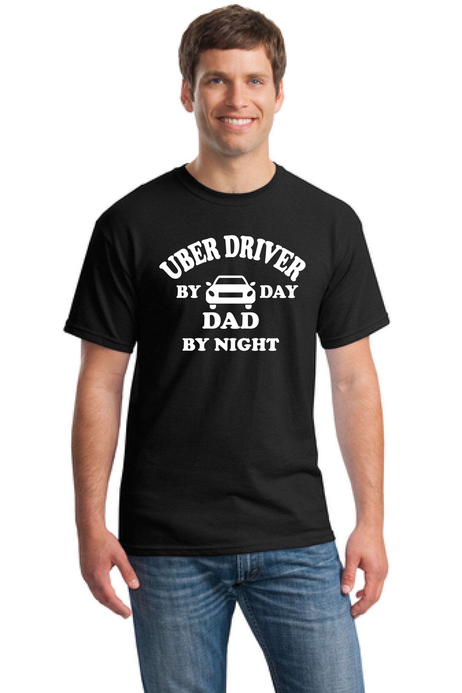 Gift for Dad uber Driver Shirt-uber Driver by Day Dad by Night Shirt ...