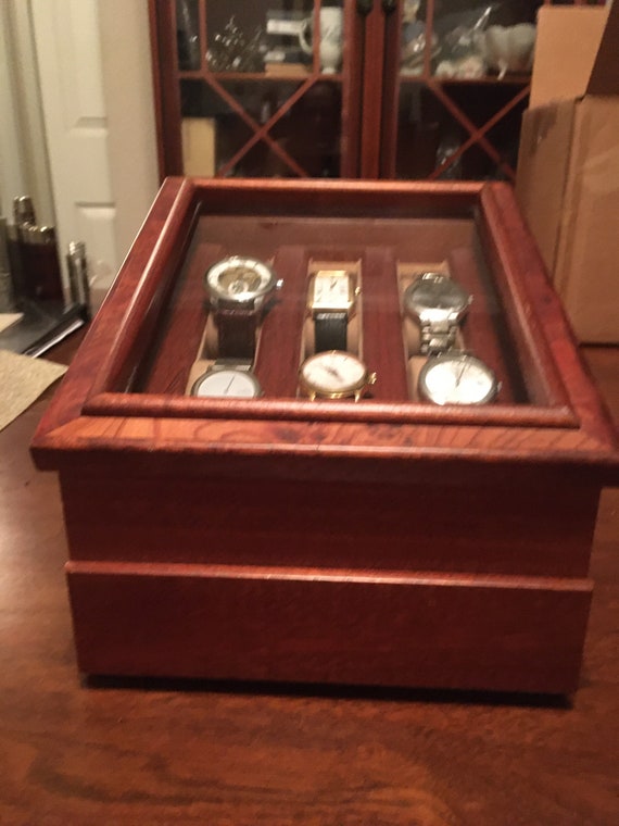 Agresti Briarwood Watch Box. This Box Holds 9 Watches. 6 in - Etsy