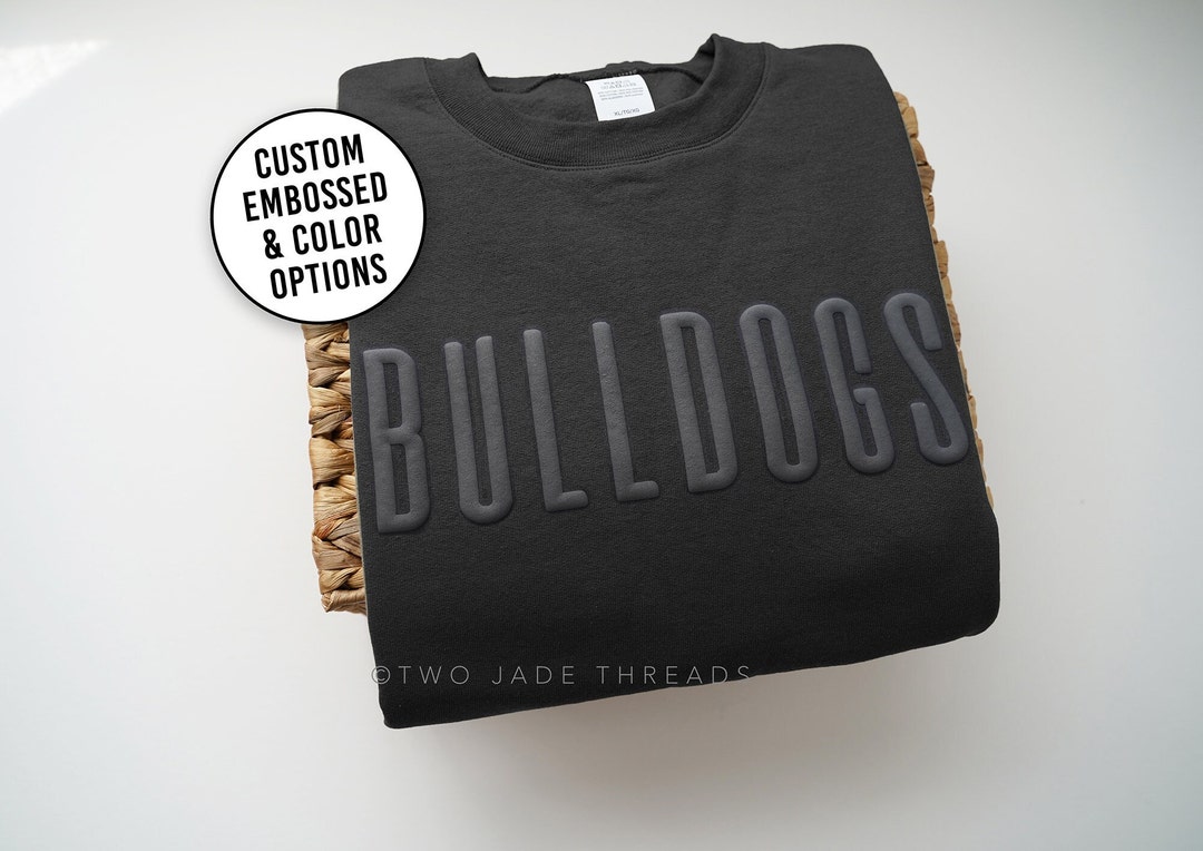 Custom Team Name Sweatshirt, Embossed Team Name Sweatshirt, Mascot ...