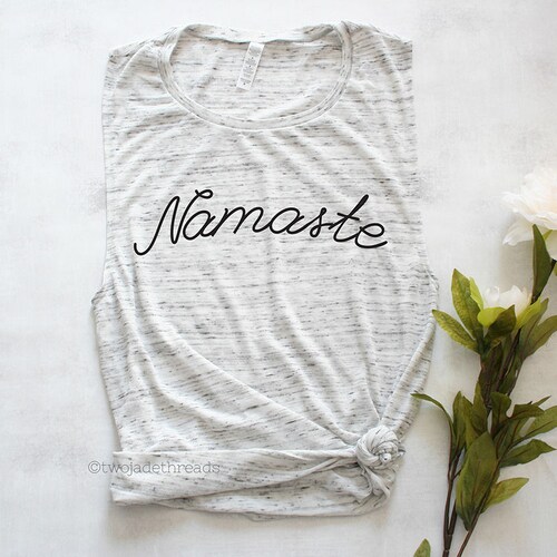 Namaste Muscle Tank Top Shirt Yoga Tank Top Shirt Cute Yoga - Etsy