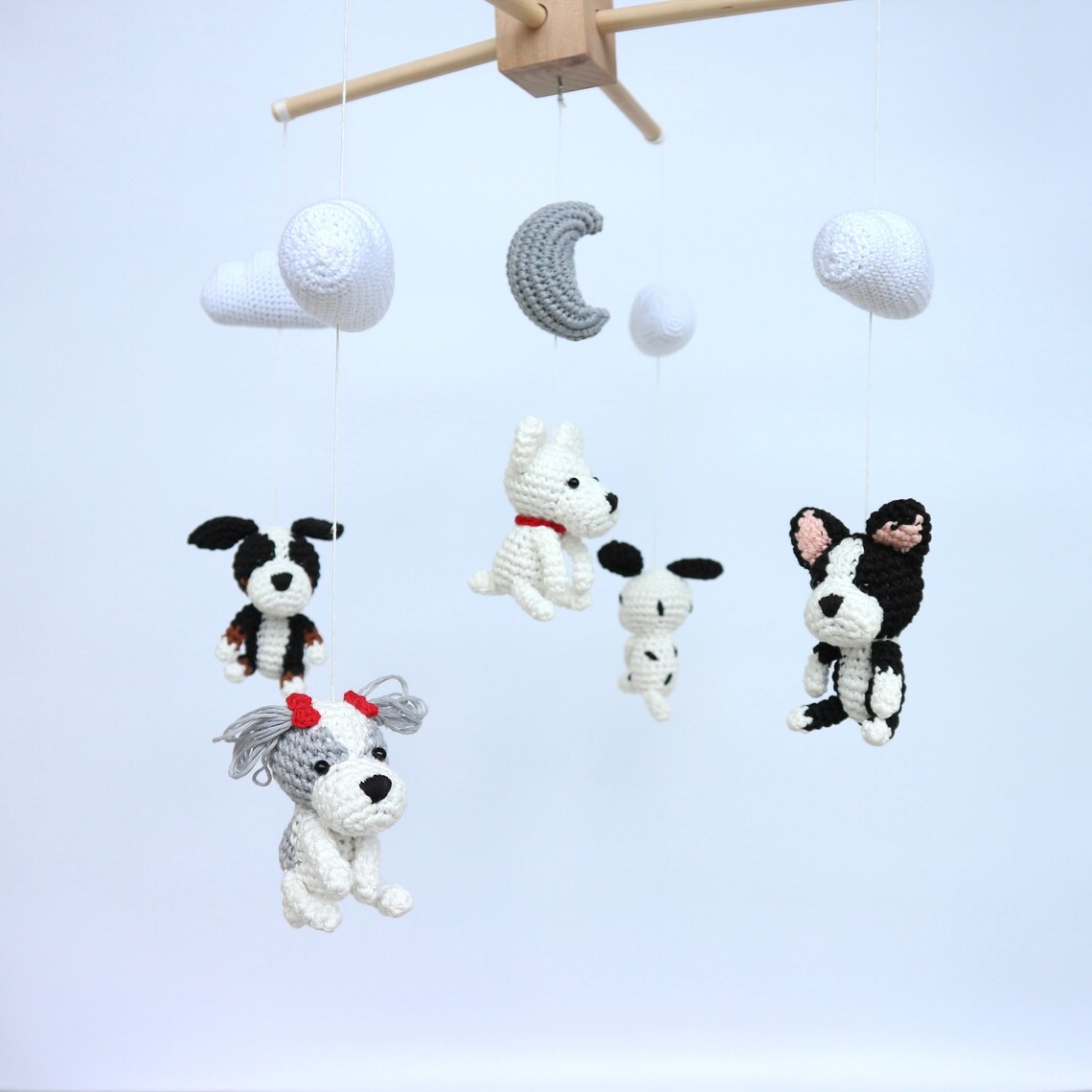 Puppy Crochet Baby Mobile Dog Baby Mobile Hokkaido Dog - Etsy