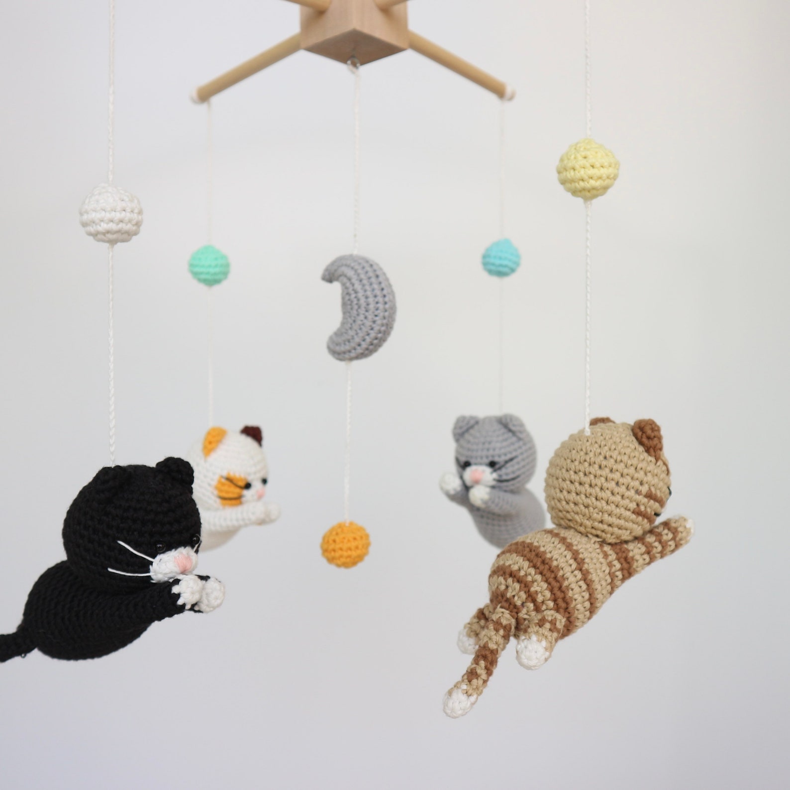 Crochet Cat Baby Mobile Kitten Mobile Nursery Baby Mobile - Etsy