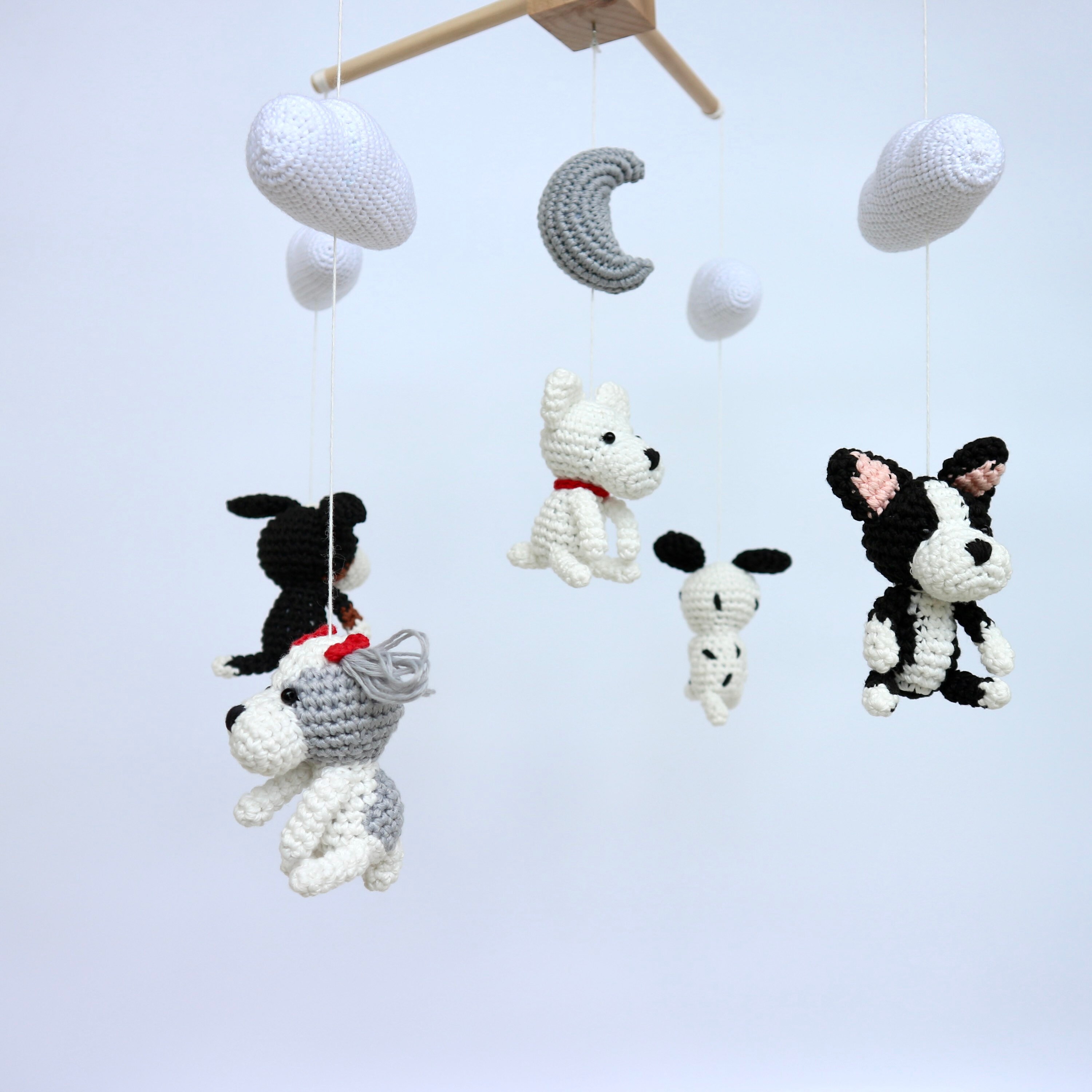 Puppy Crochet Baby Mobile Dog Baby Mobile Hokkaido Dog - Etsy