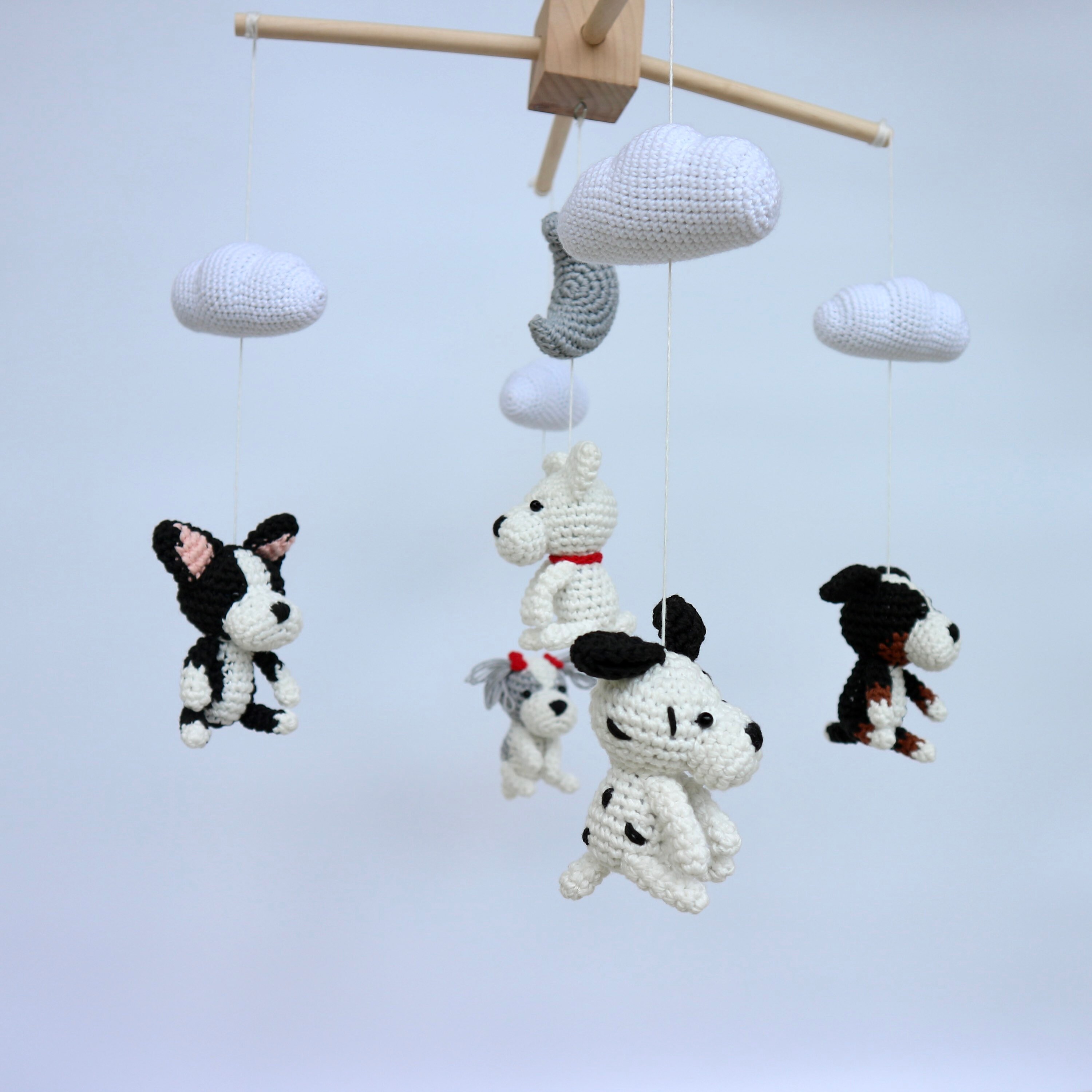 Puppy Crochet Baby Mobile Dog Baby Mobile Hokkaido Dog - Etsy