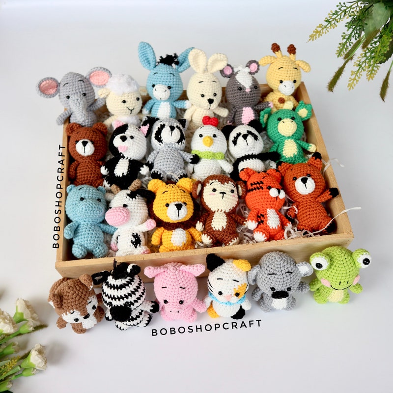 Mini Crochet Animals - Etsy