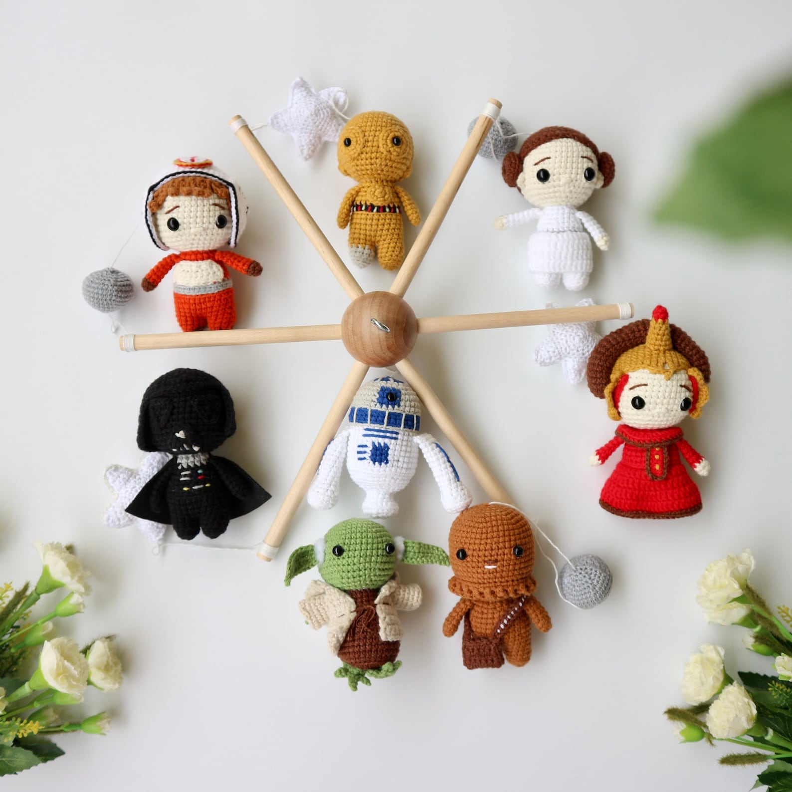 Crochet Mini Star Wars Baby Mobile Outer Space Baby - Etsy