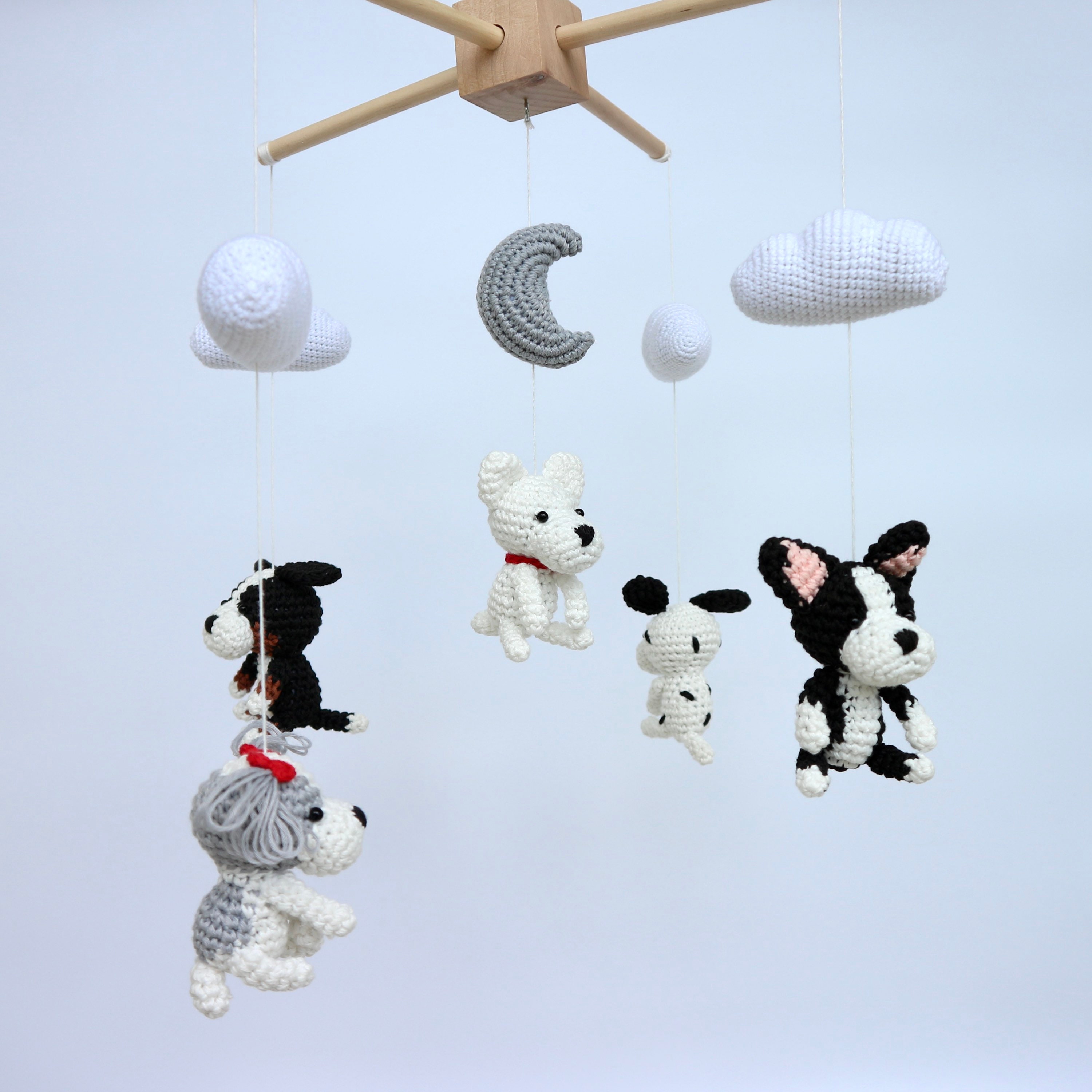 Puppy Crochet Baby Mobile Dog Baby Mobile Hokkaido Dog - Etsy