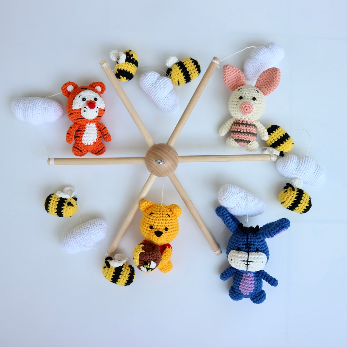 Mini Winnie the Pooh Mobile Pooh Bear With Bee Mobile | Etsy