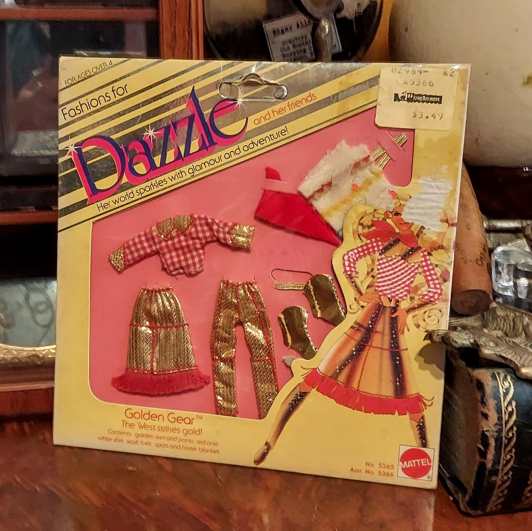 1981 Mattel Dazzle Doll Clothes Golden Gear Set in Original Packaging - Etsy