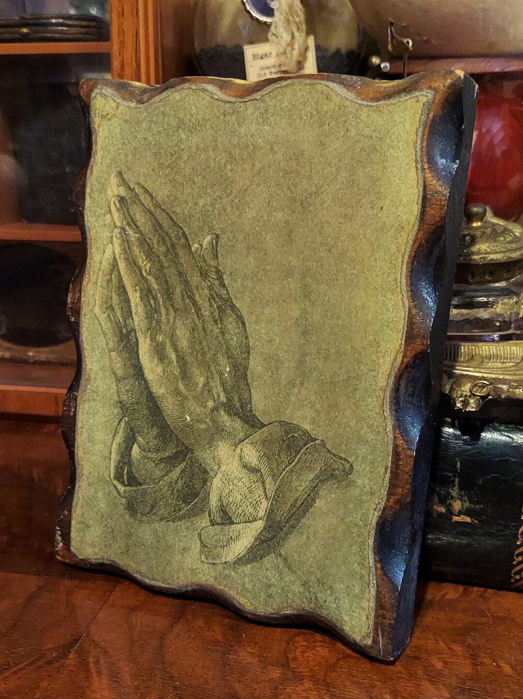 Vintage Wooden Praying Hands Wall Art Plaque - Etsy