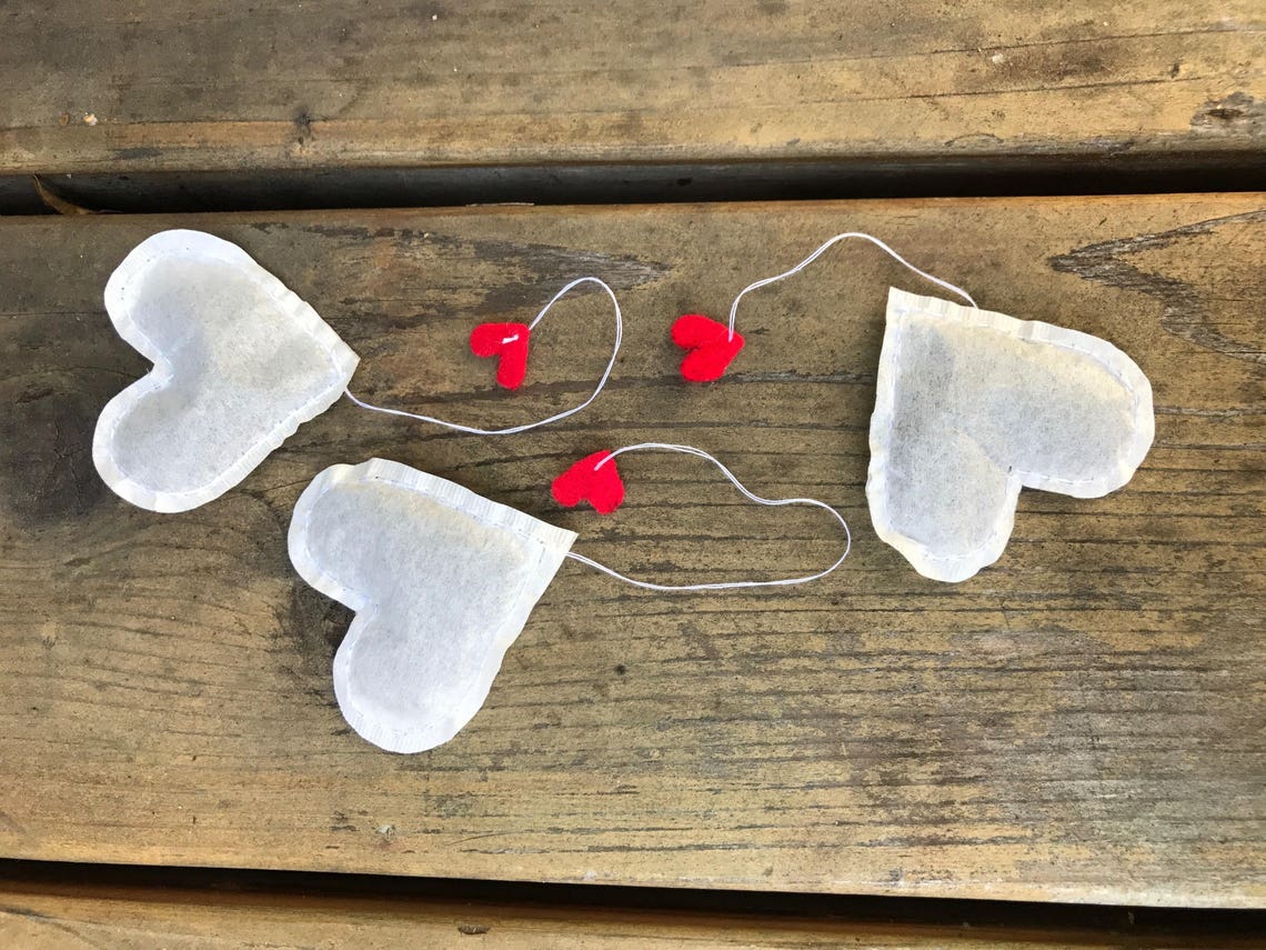 Heart Shaped Tea Bags Your Own Personalized Tag Choose Your | Etsy